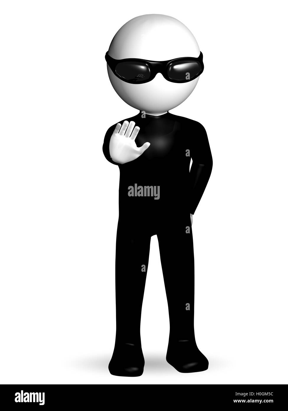 Hand stop suit Black and White Stock Photos & Images - Alamy