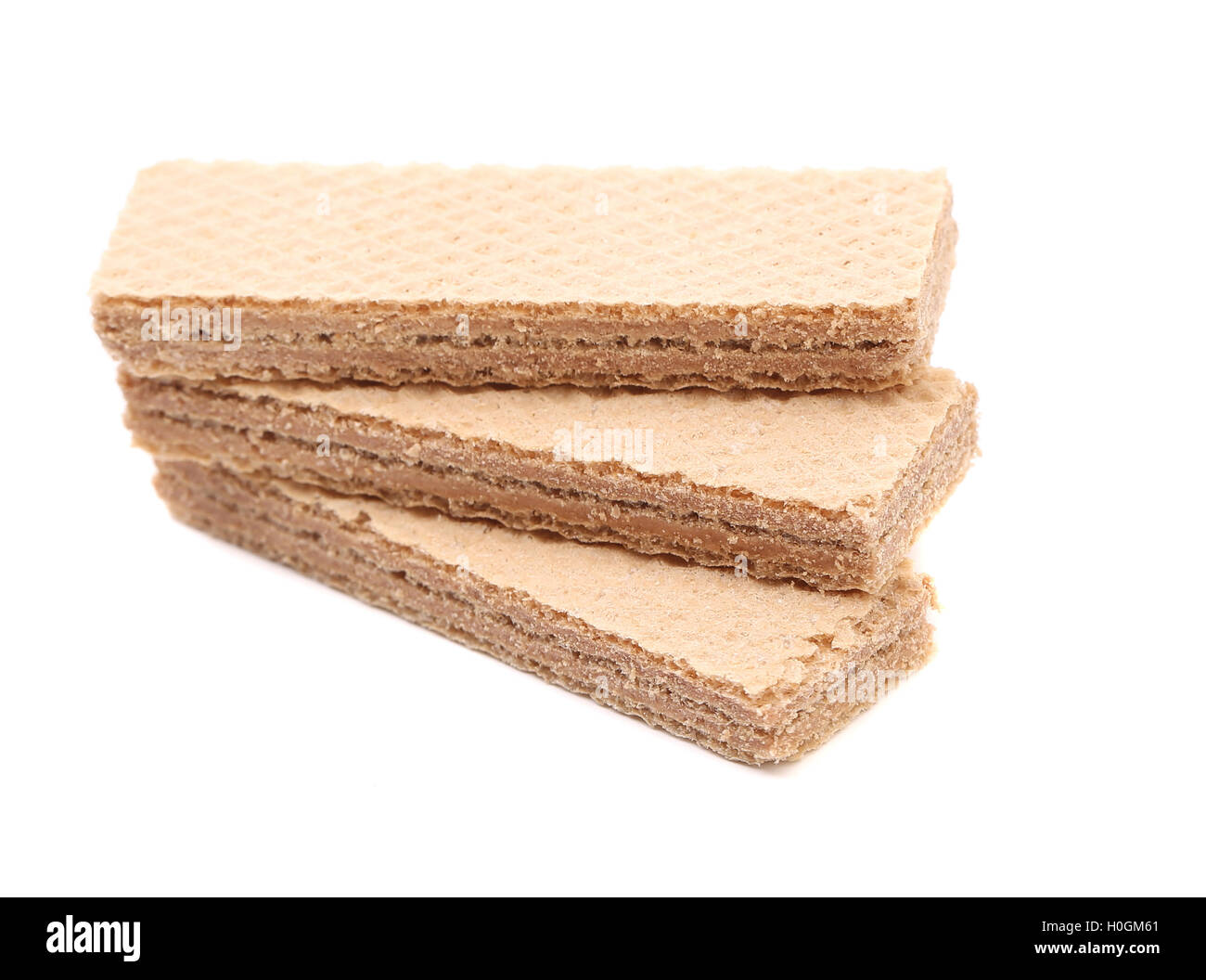 Stack of three chocolate wafers Stock Photo - Alamy
