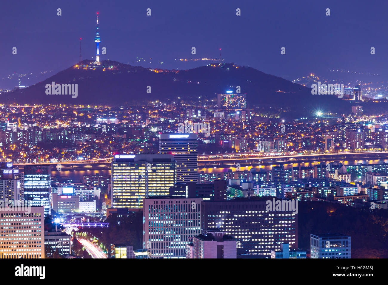 seoul at night Stock Photo - Alamy