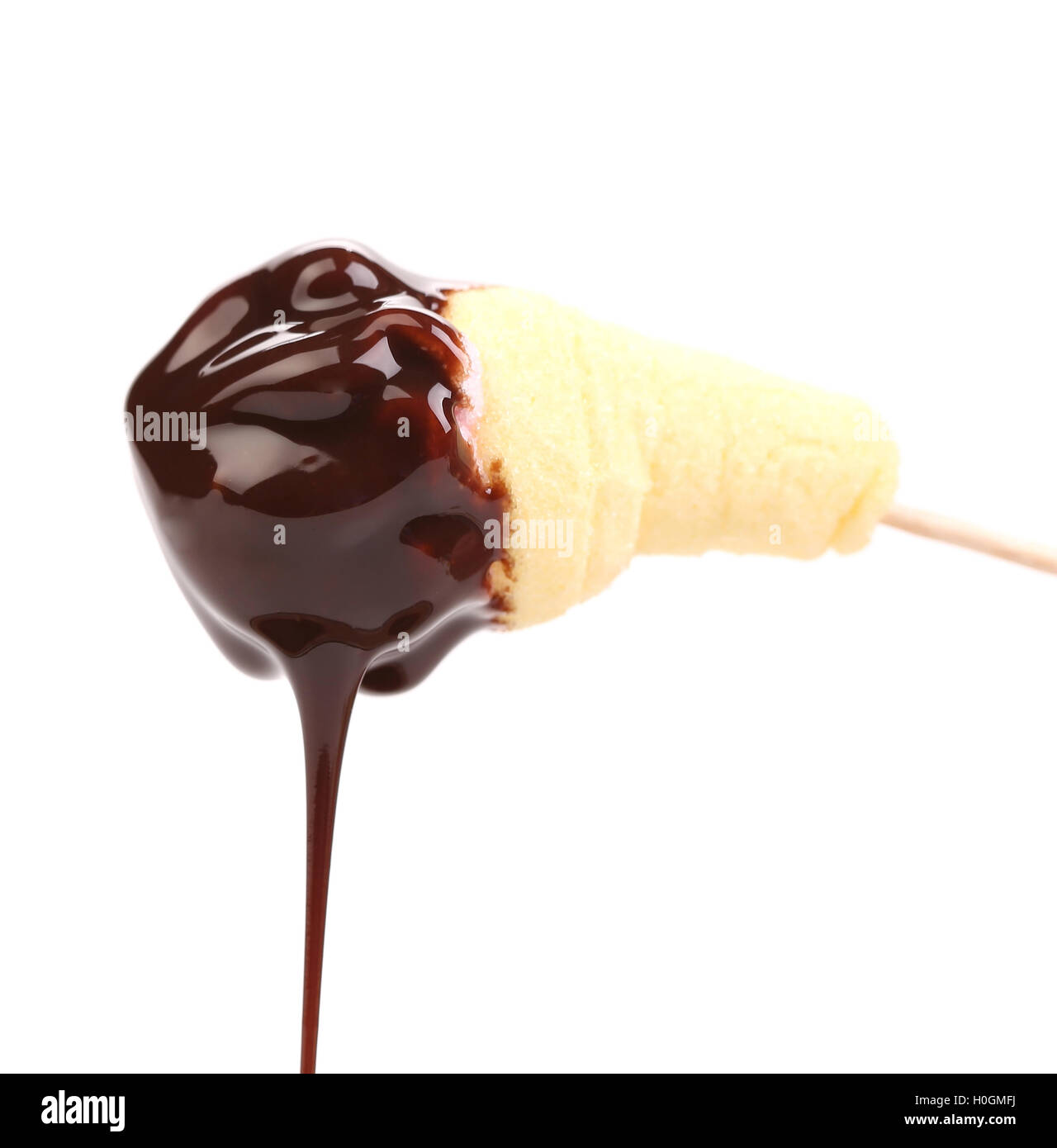Marshmallow with chocolate dripping Stock Photo - Alamy