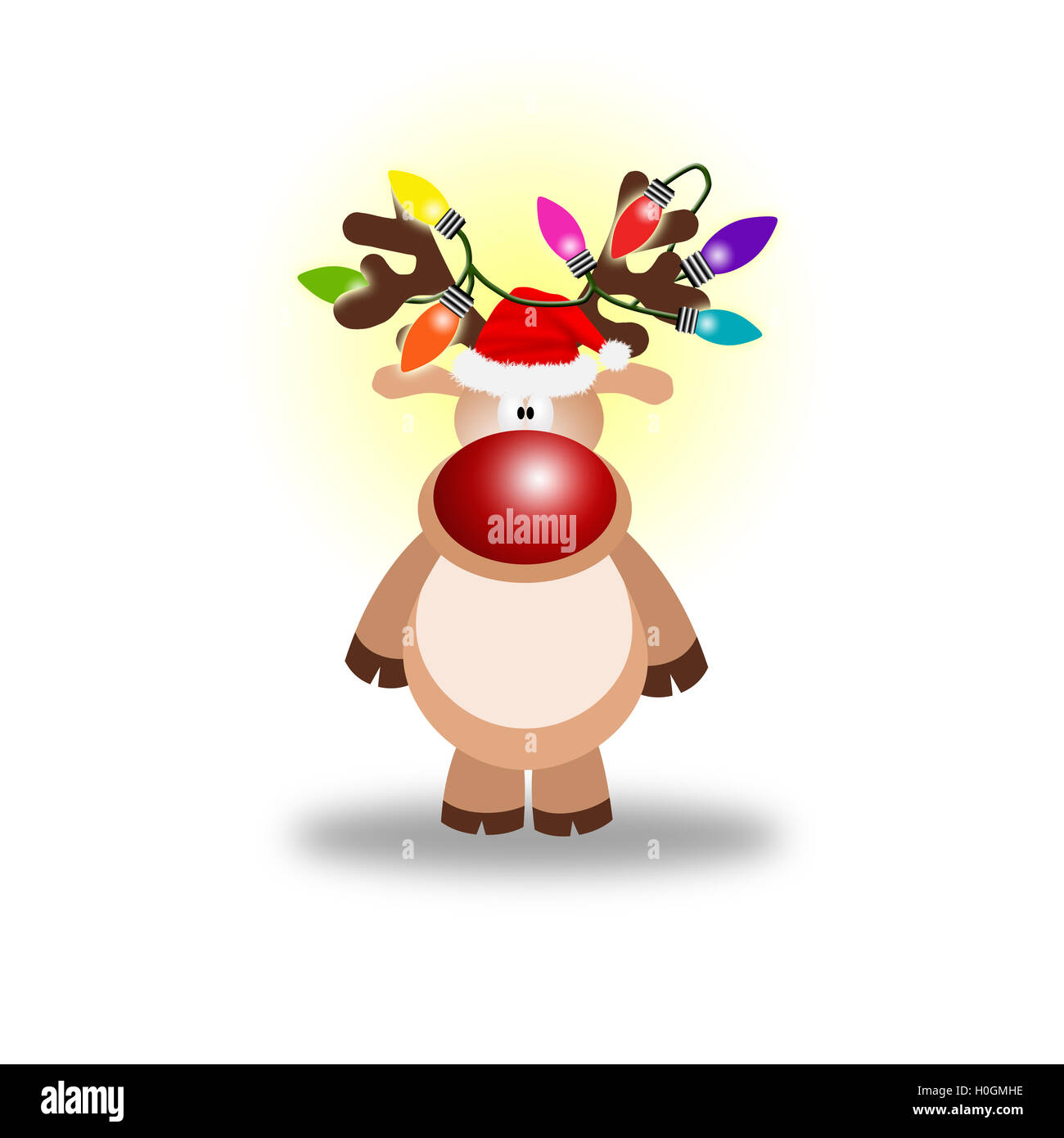 reindeer with colorful lights for Christmas Stock Photo - Alamy