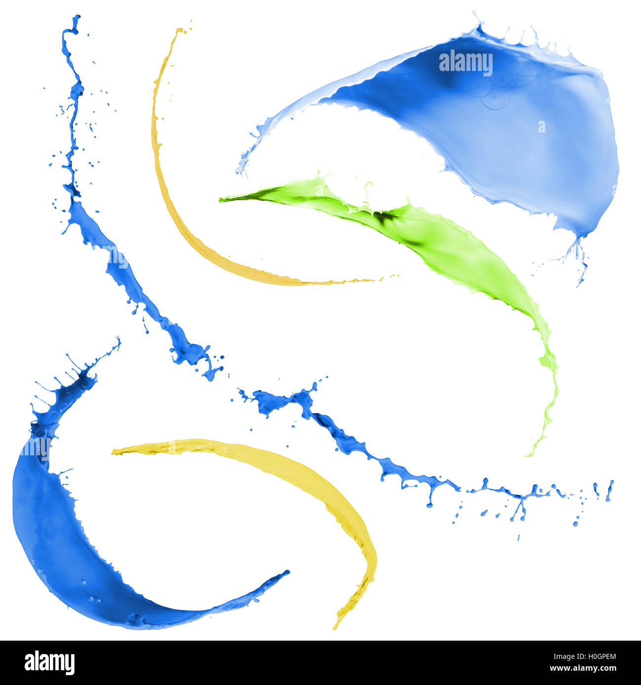 colored paint splashes Stock Photo - Alamy