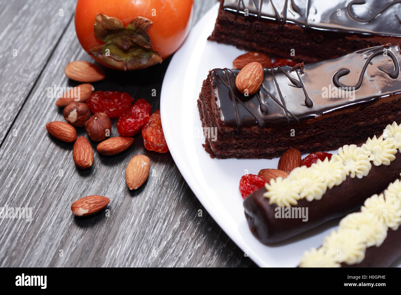 Sweets And Fruits Stock Photo - Alamy