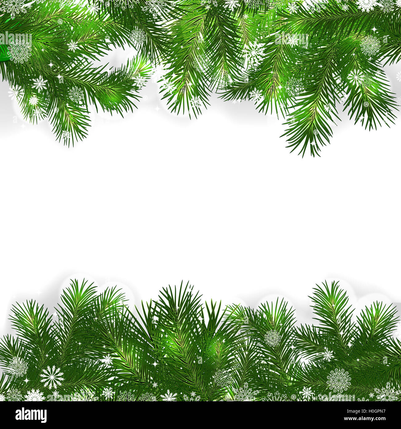 Christmas background with green branches of Christmas tree Stock Photo ...