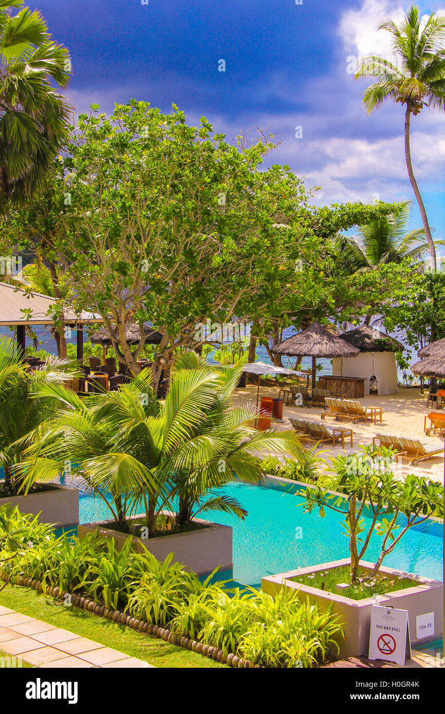 Exotic resort in a tropical country Seyshelles Stock Photo - Alamy