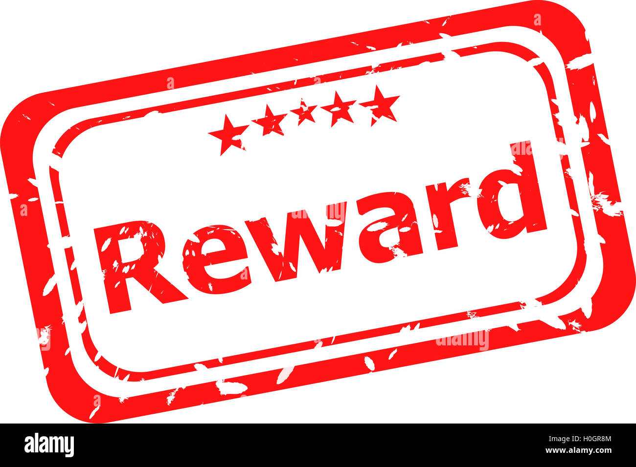 reward red rubber stamp over a white background Stock Photo - Alamy