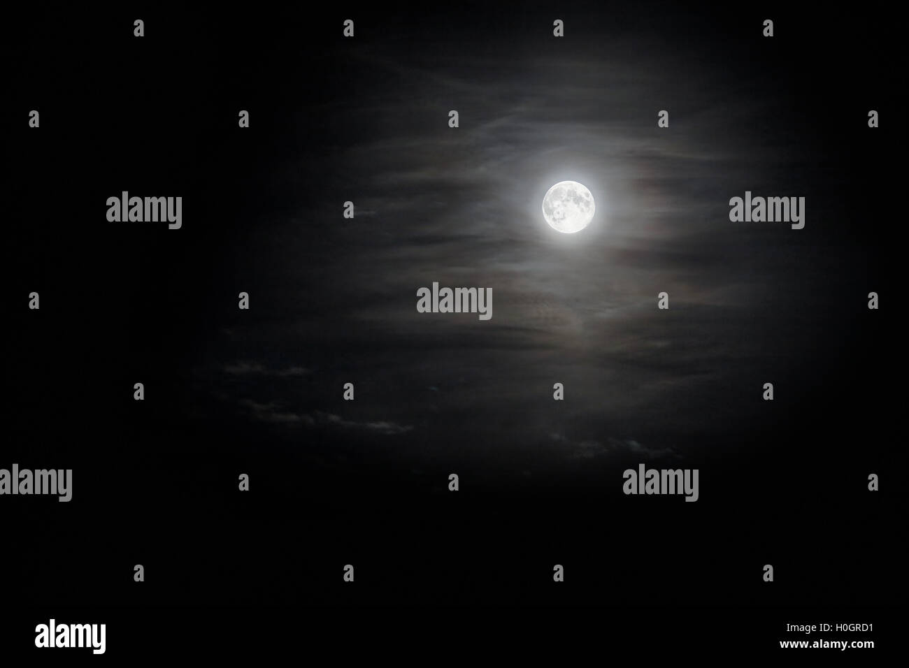 moon in clouds Stock Photo - Alamy