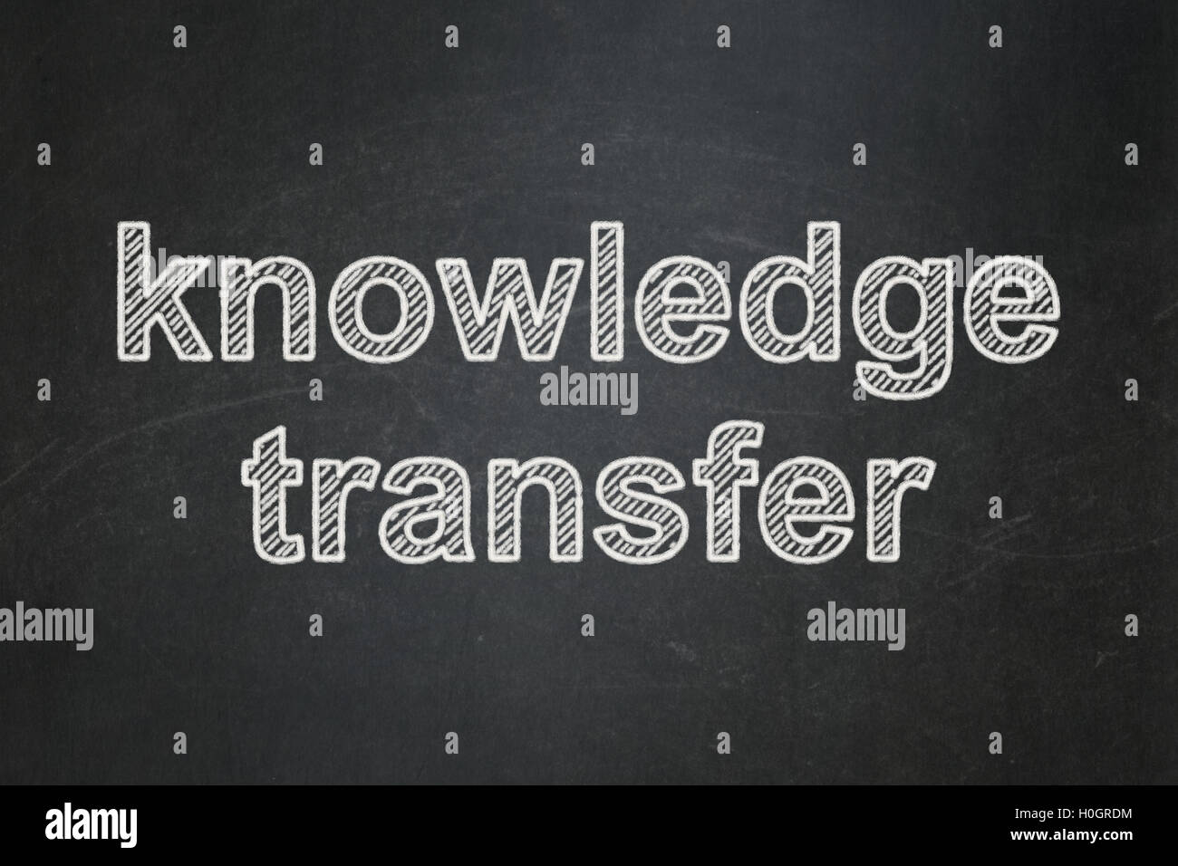 Education concept: Knowledge Transfer on chalkboard background Stock ...