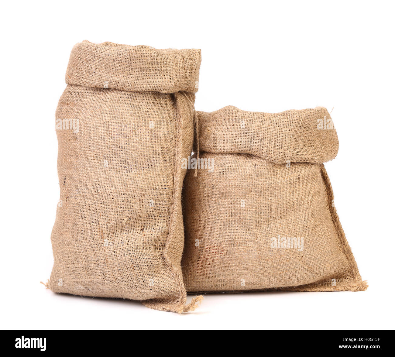 Two open bags from a sacking Stock Photo - Alamy