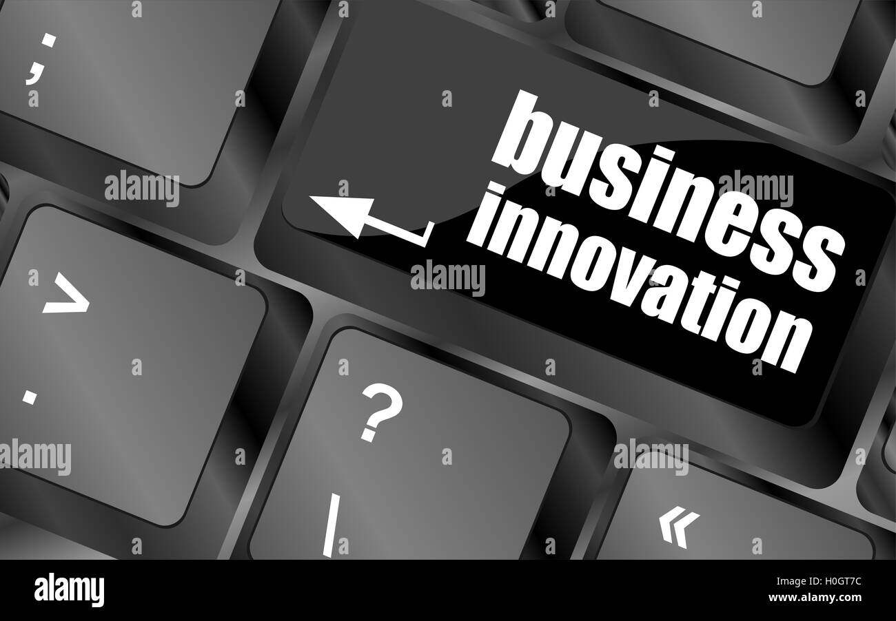business innovation - business concepts on computer keyboard, business ...