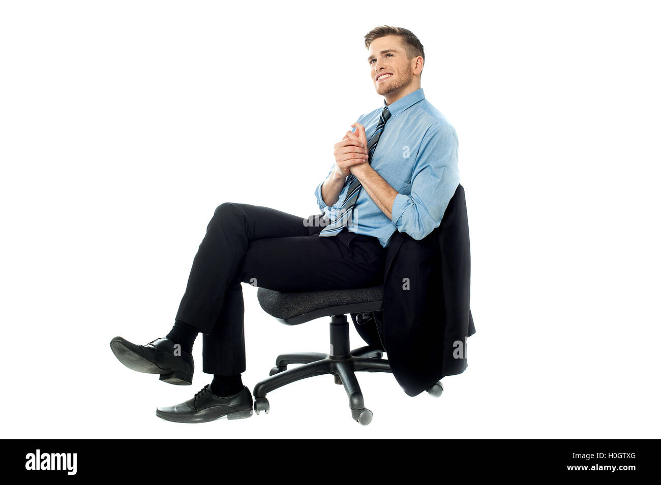 Corporate guy recalling his golden days Stock Photo - Alamy