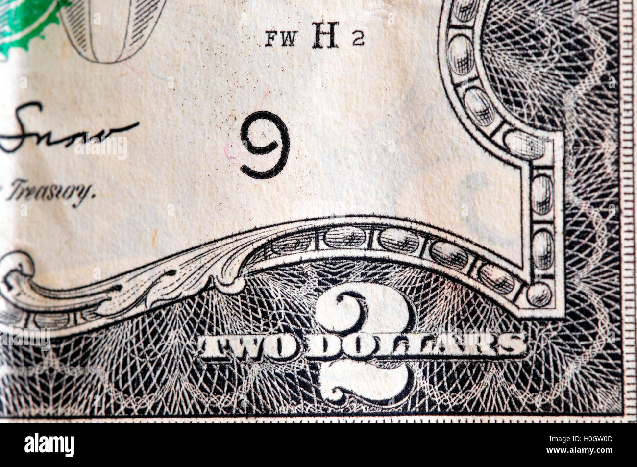 Two Dollar Bill Stock Photo - Alamy