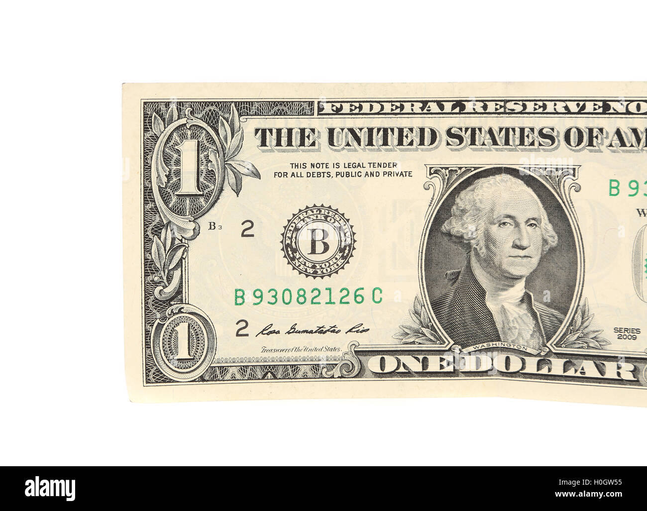 Close up oa one dollar banknote Stock Photo - Alamy