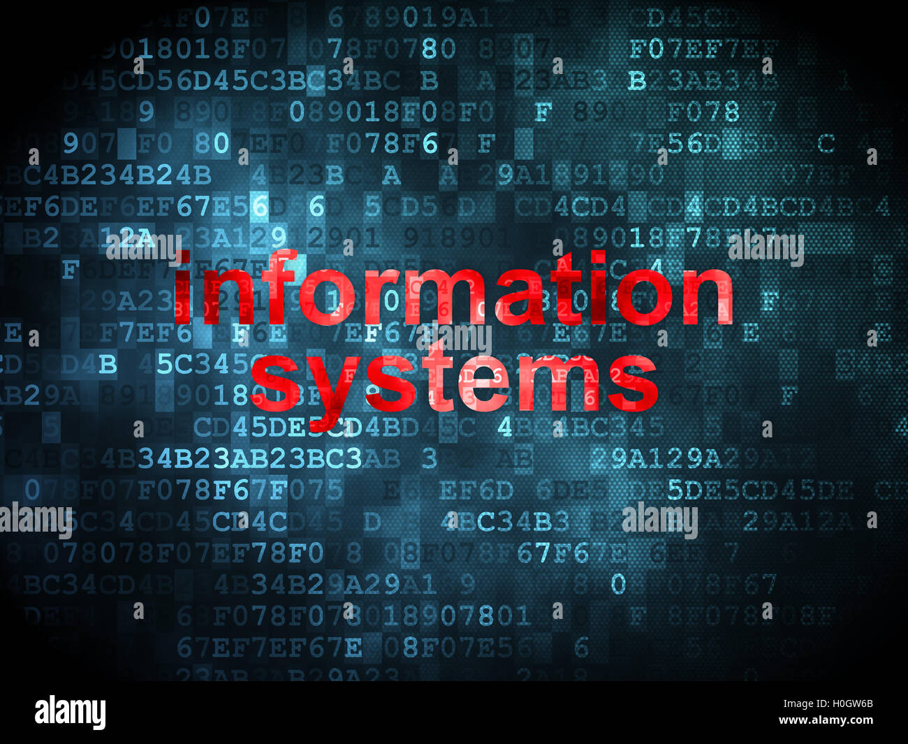 Information concept: Information Systems on digital background Stock ...