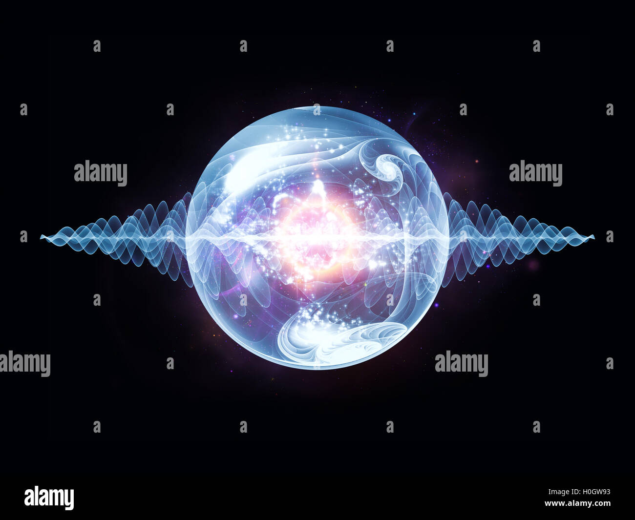 Cool Wave Particle Stock Photo - Alamy