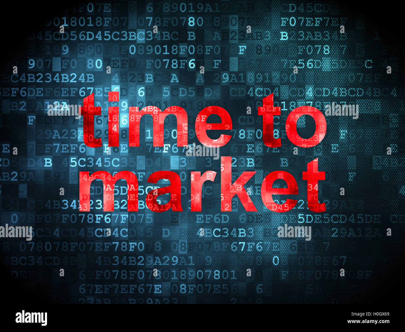 Time concept: Time to Market on digital background Stock Photo - Alamy