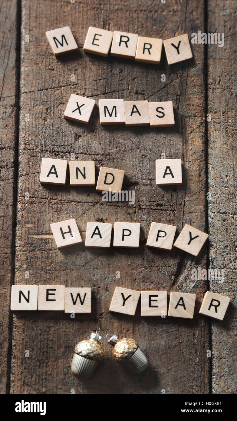 Letters spelling holiday greetings Stock Photo - Alamy