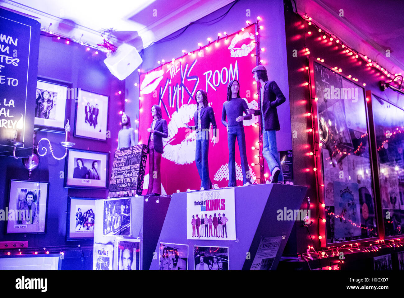 Kinks Room Clissold Arms pub Muswell Hill Ray Davies Stock Photo - Alamy