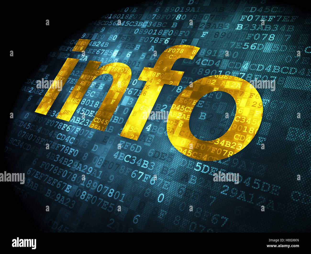 Information concept: Info on digital background Stock Photo - Alamy