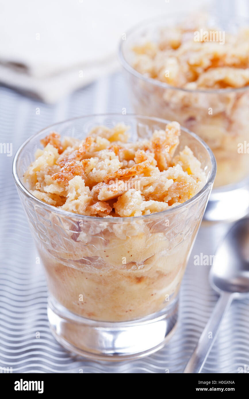 Fancy Crumble In Glasses Stock Photo - Alamy