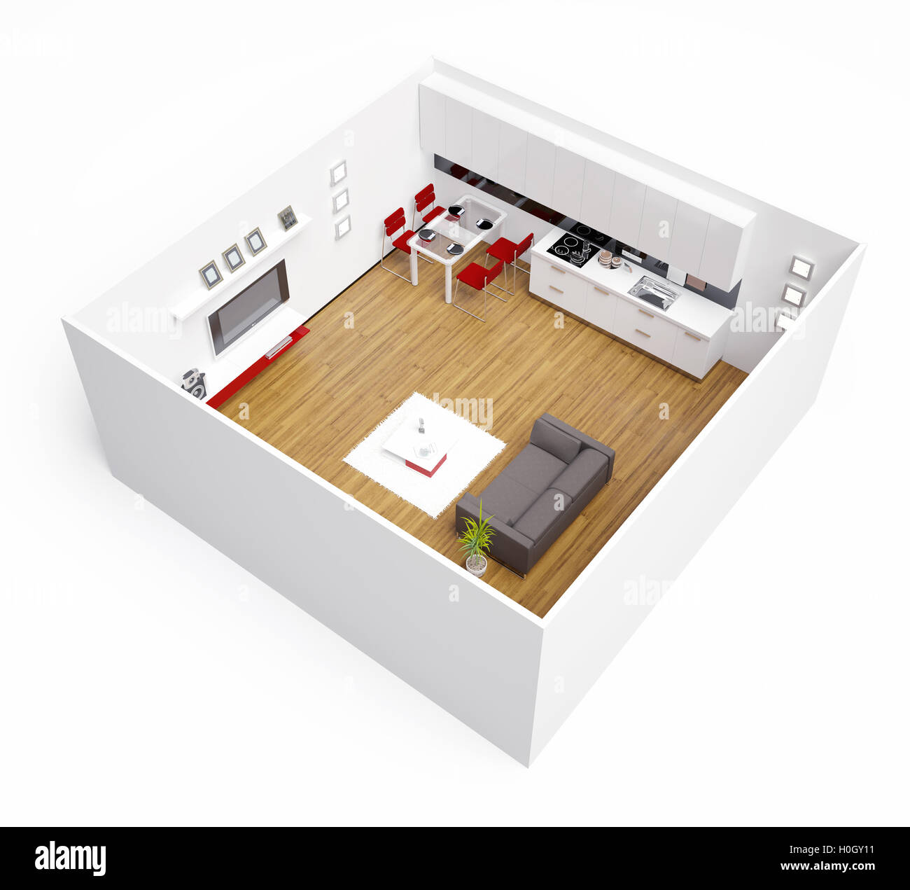 Interior living room gift Cut Out Stock Images & Pictures - Alamy