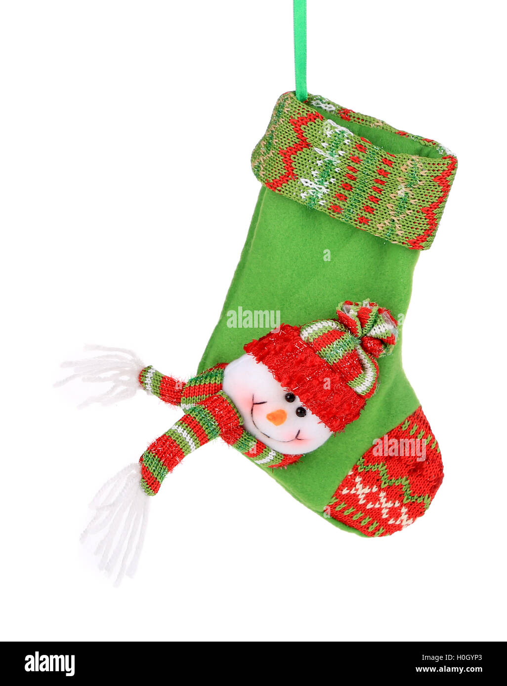 Festive christmas stocking snowman Cut Out Stock Images & Pictures - Alamy