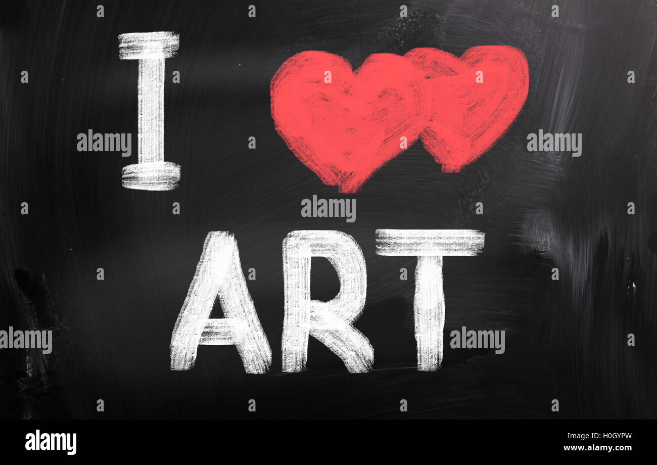 I Love Art Concept Stock Photo - Alamy