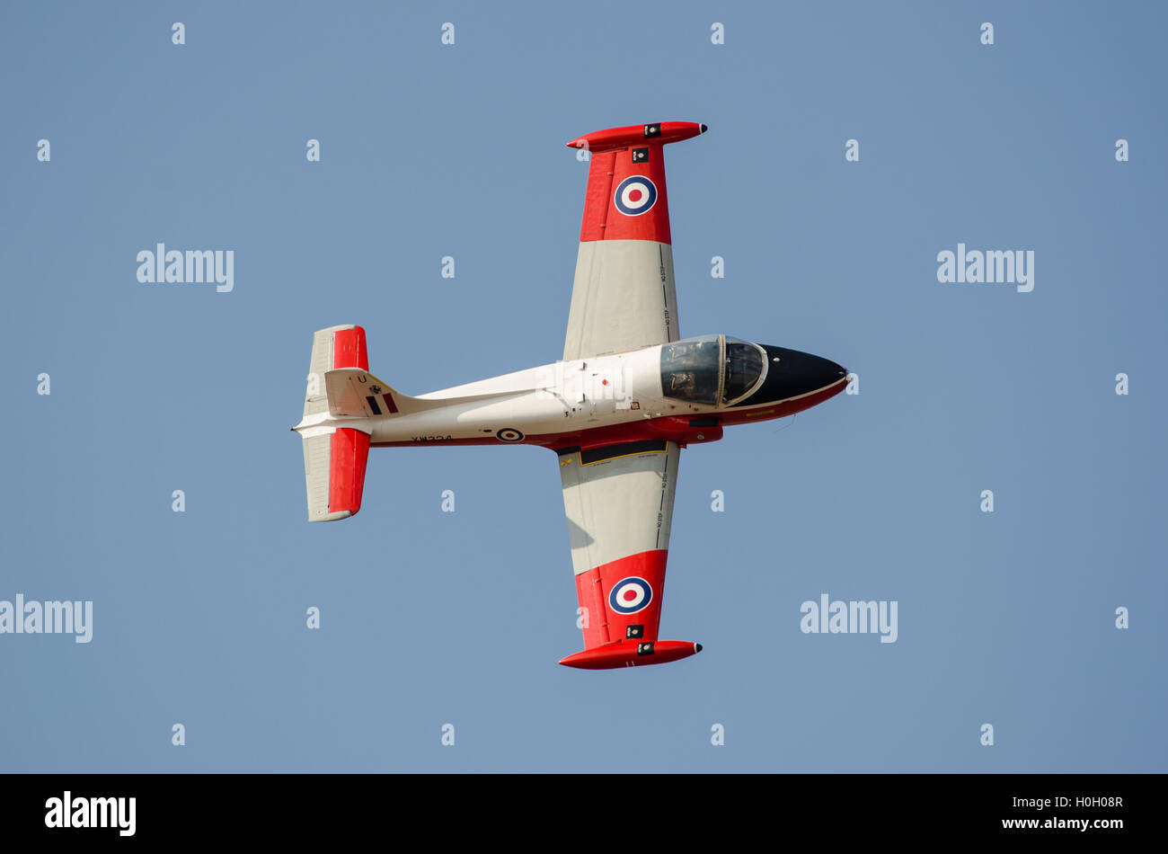 Close view of BAC Jet Provost T5 performing aerobatics at Southport ...