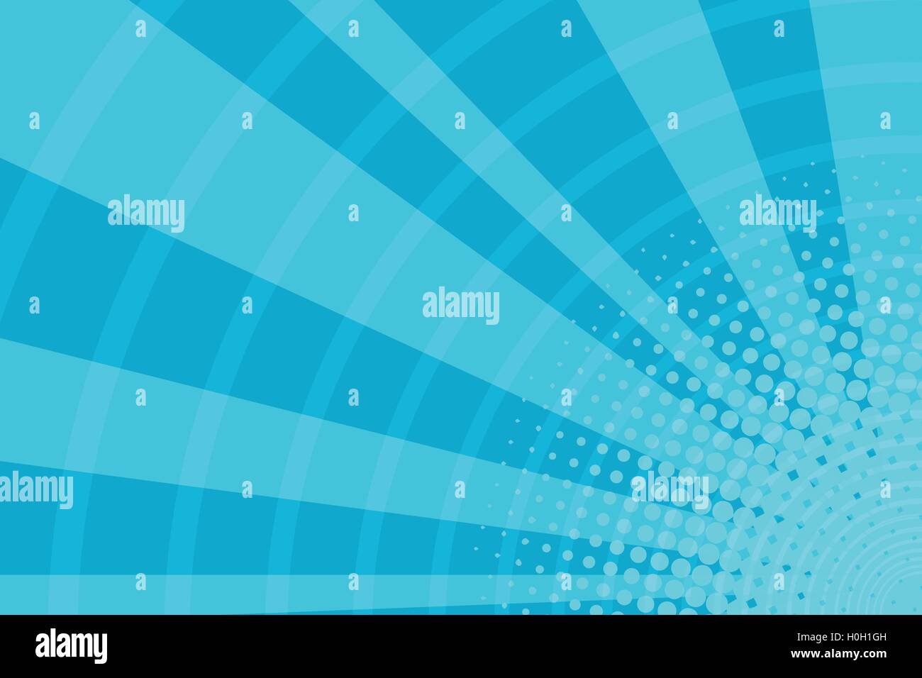 Blue cartoon light rays pop art retro background Stock Vector Image ...