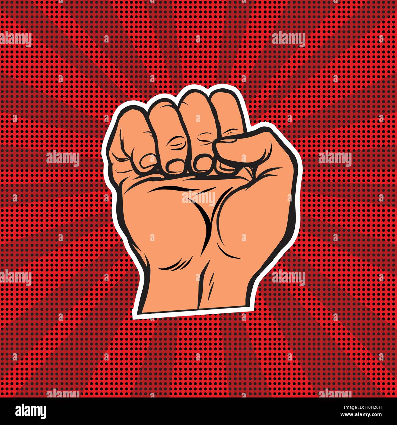 Pop art retro fist Stock Vector Image & Art - Alamy