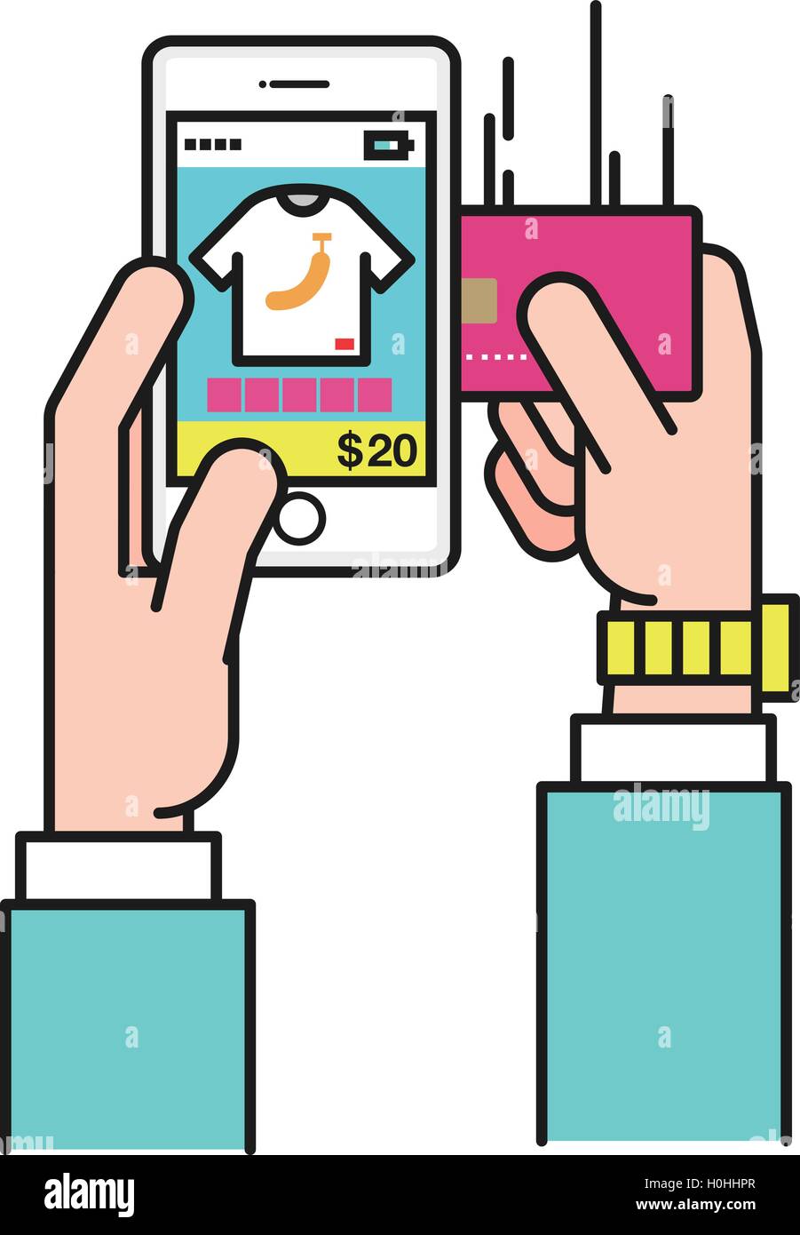 Electronic banking Stock Vector Images - Alamy