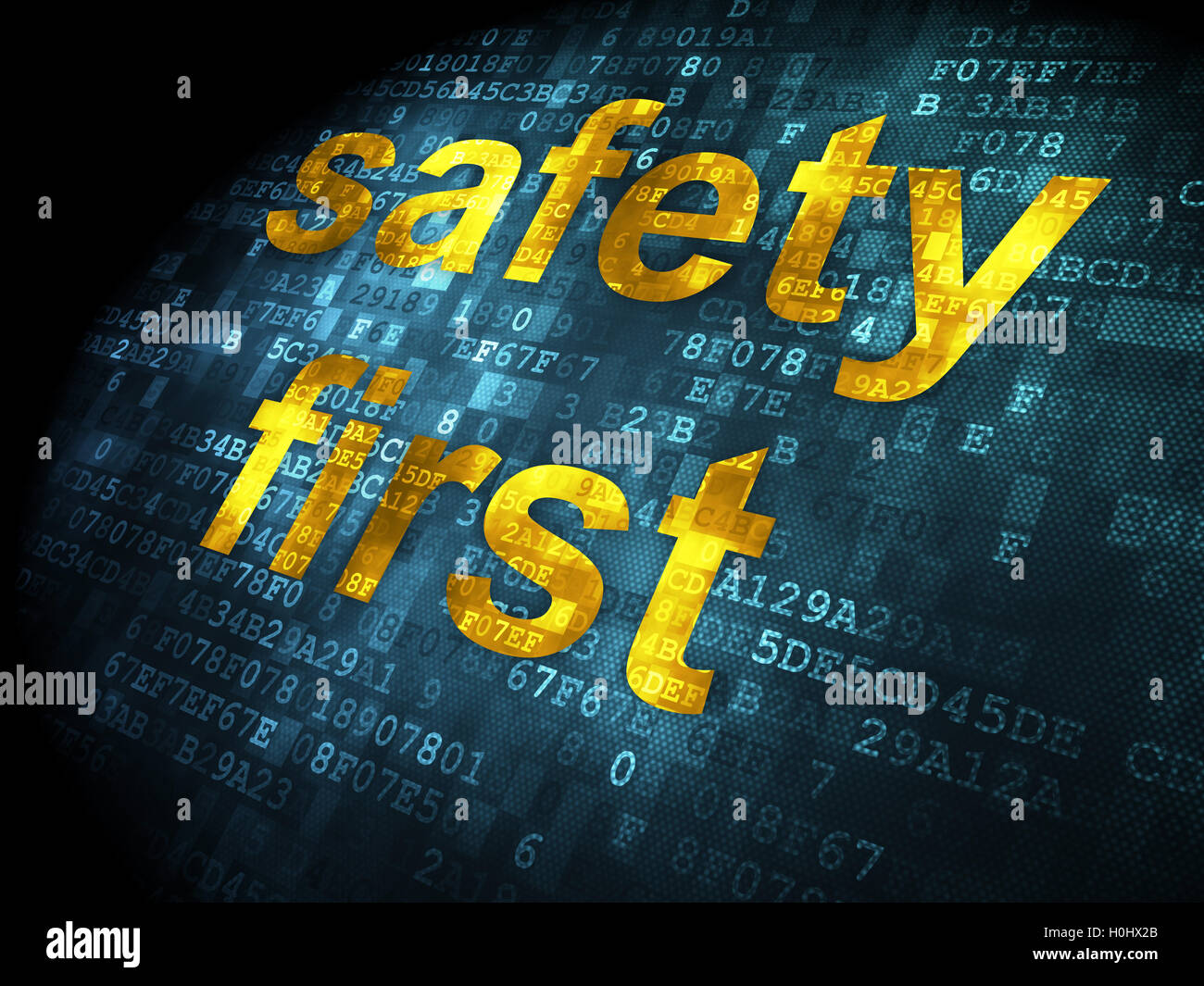 Safety concept: Safety First on digital background Stock Photo - Alamy