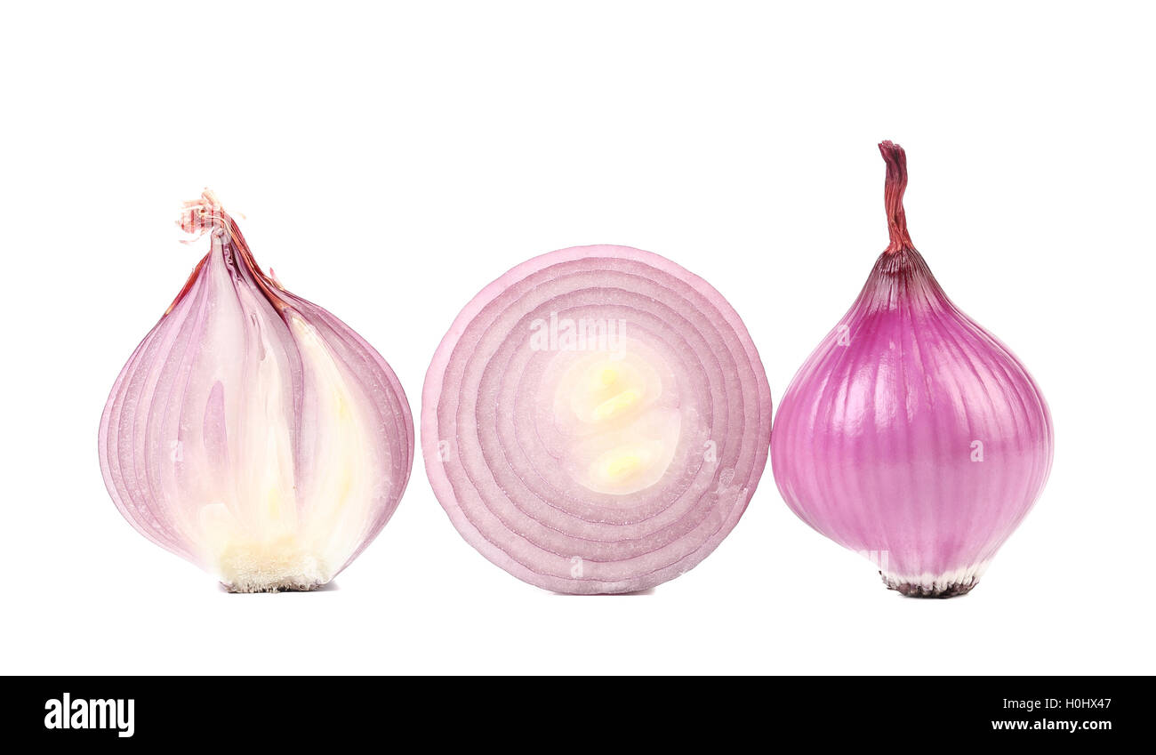 Different sliced red onion Stock Photo - Alamy