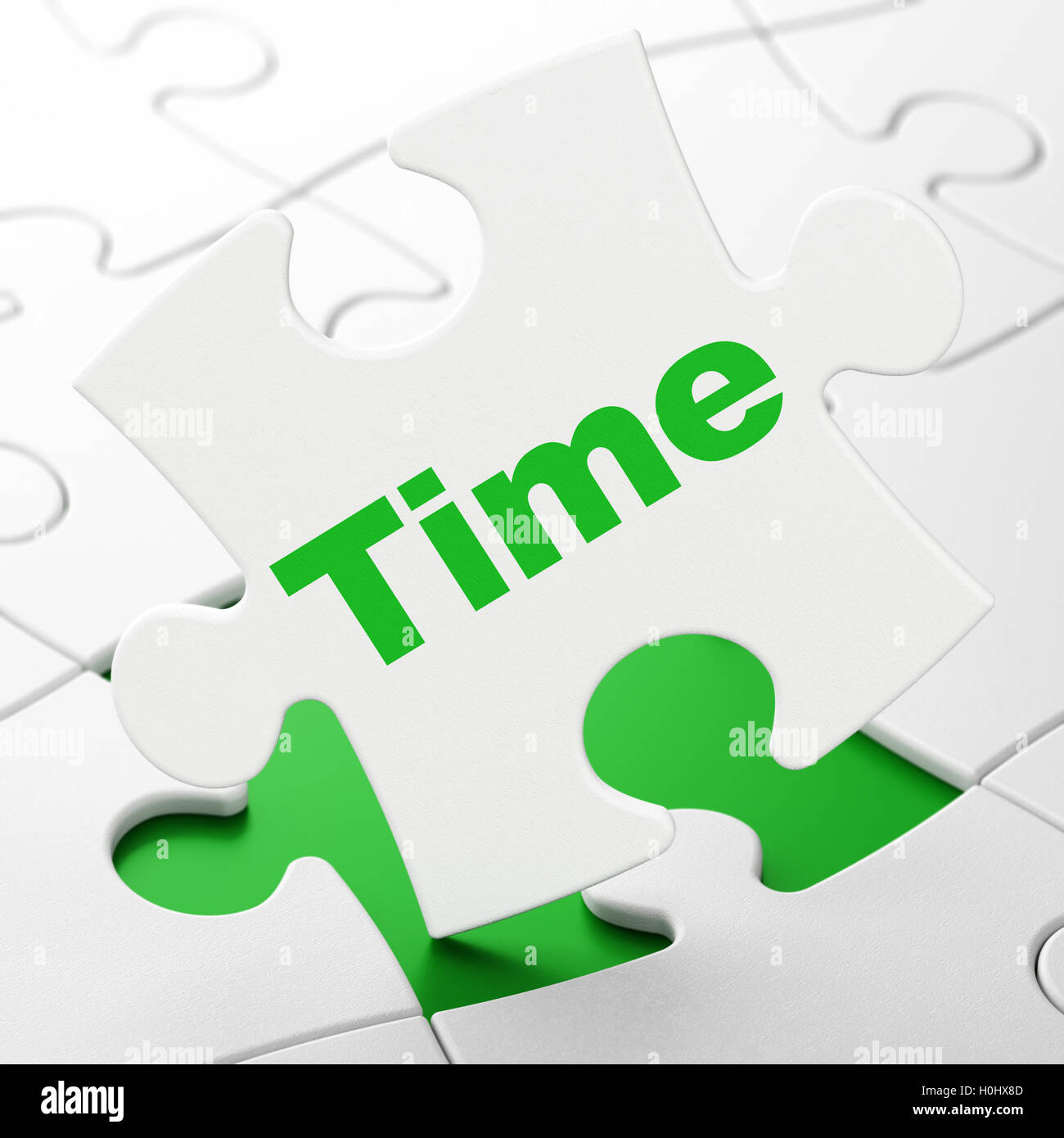 Time concept: Time on puzzle background Stock Photo - Alamy