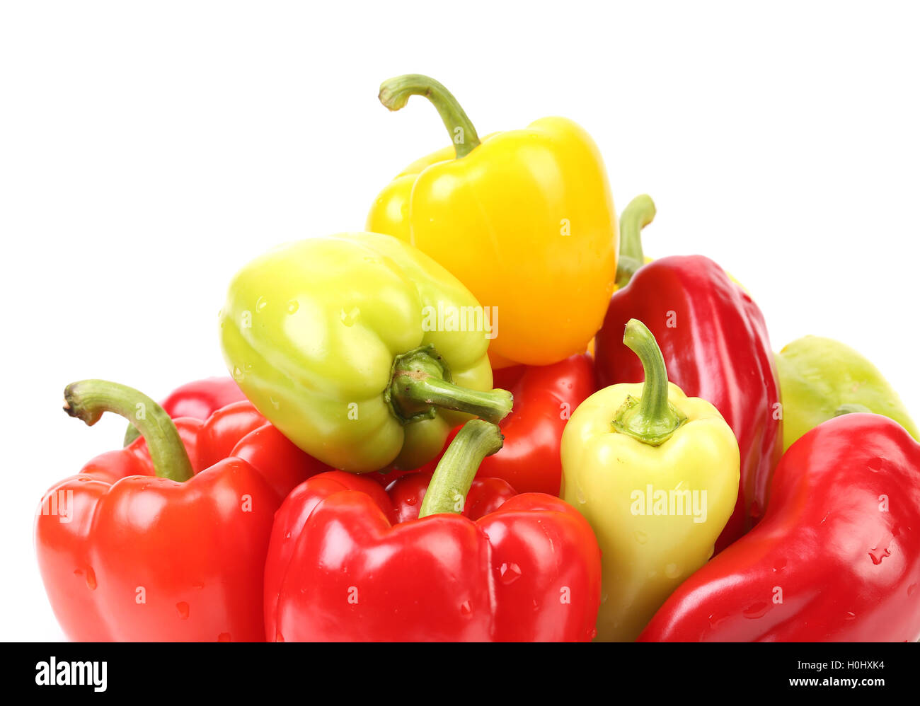 Collection of colored paprika isolated Stock Photo - Alamy