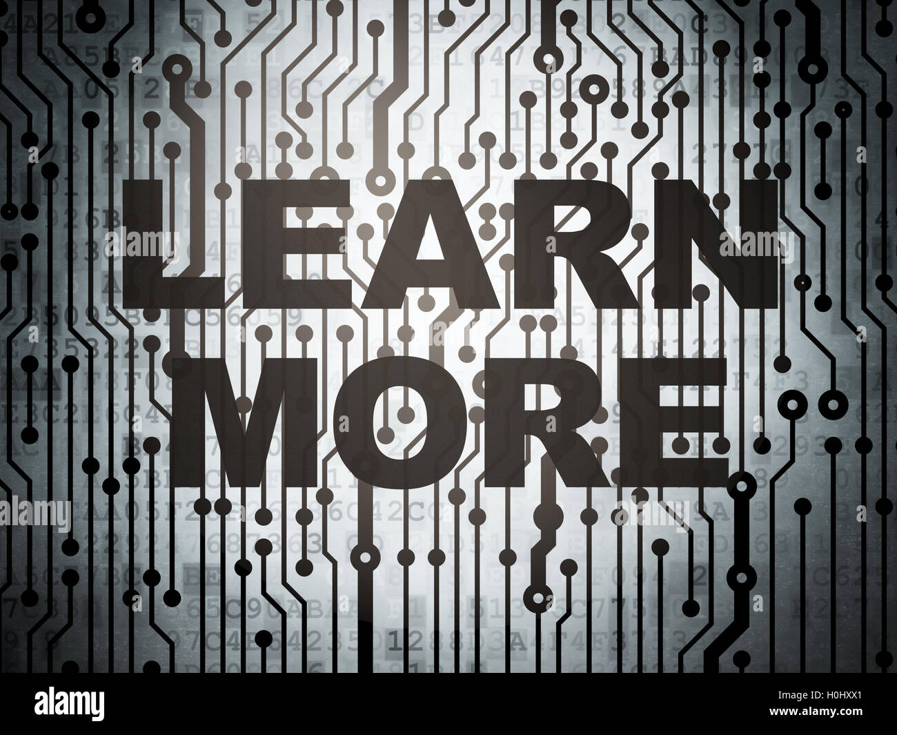 Education concept: circuit board with Learn More Stock Photo - Alamy