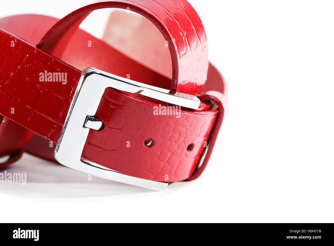 Red Leather Belt Stock Photo - Alamy