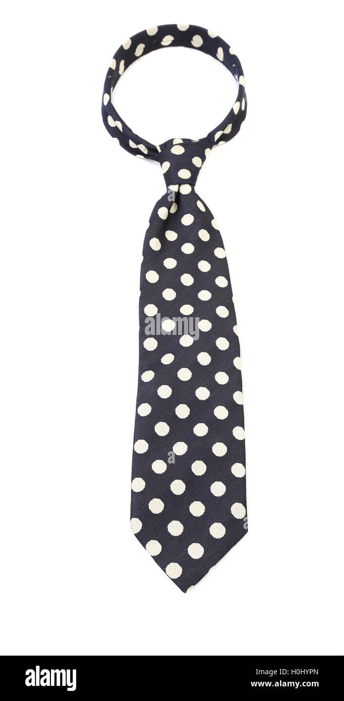 Polka dot necktie. Vertical. Close up Stock Photo - Alamy