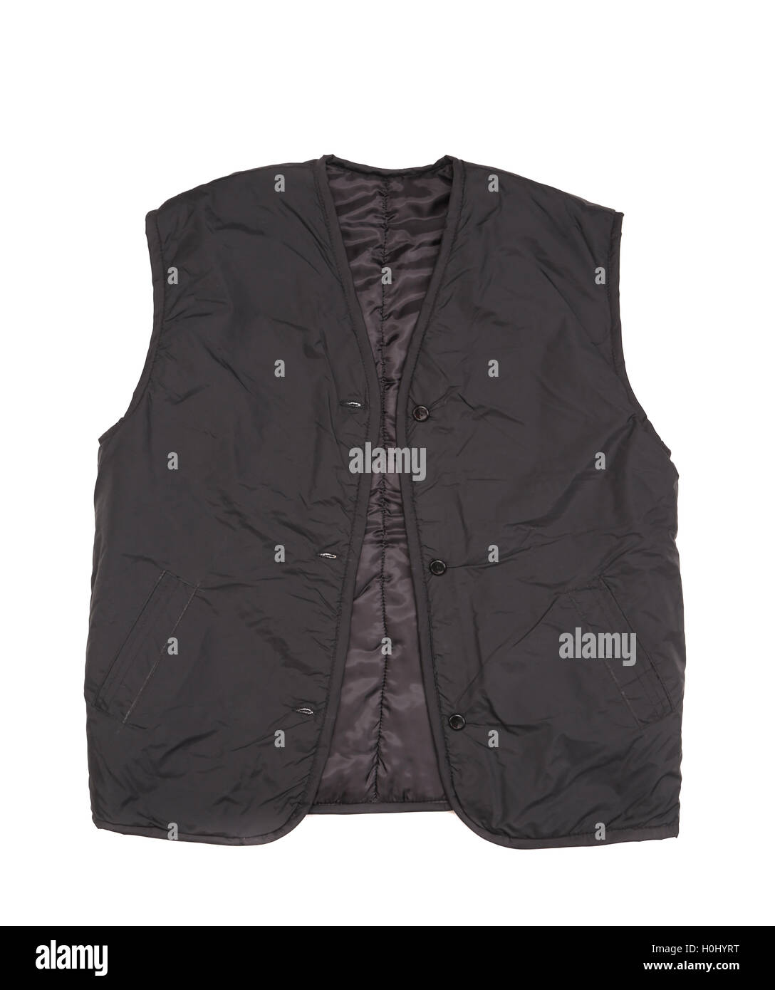 Black working winter vest Stock Photo - Alamy