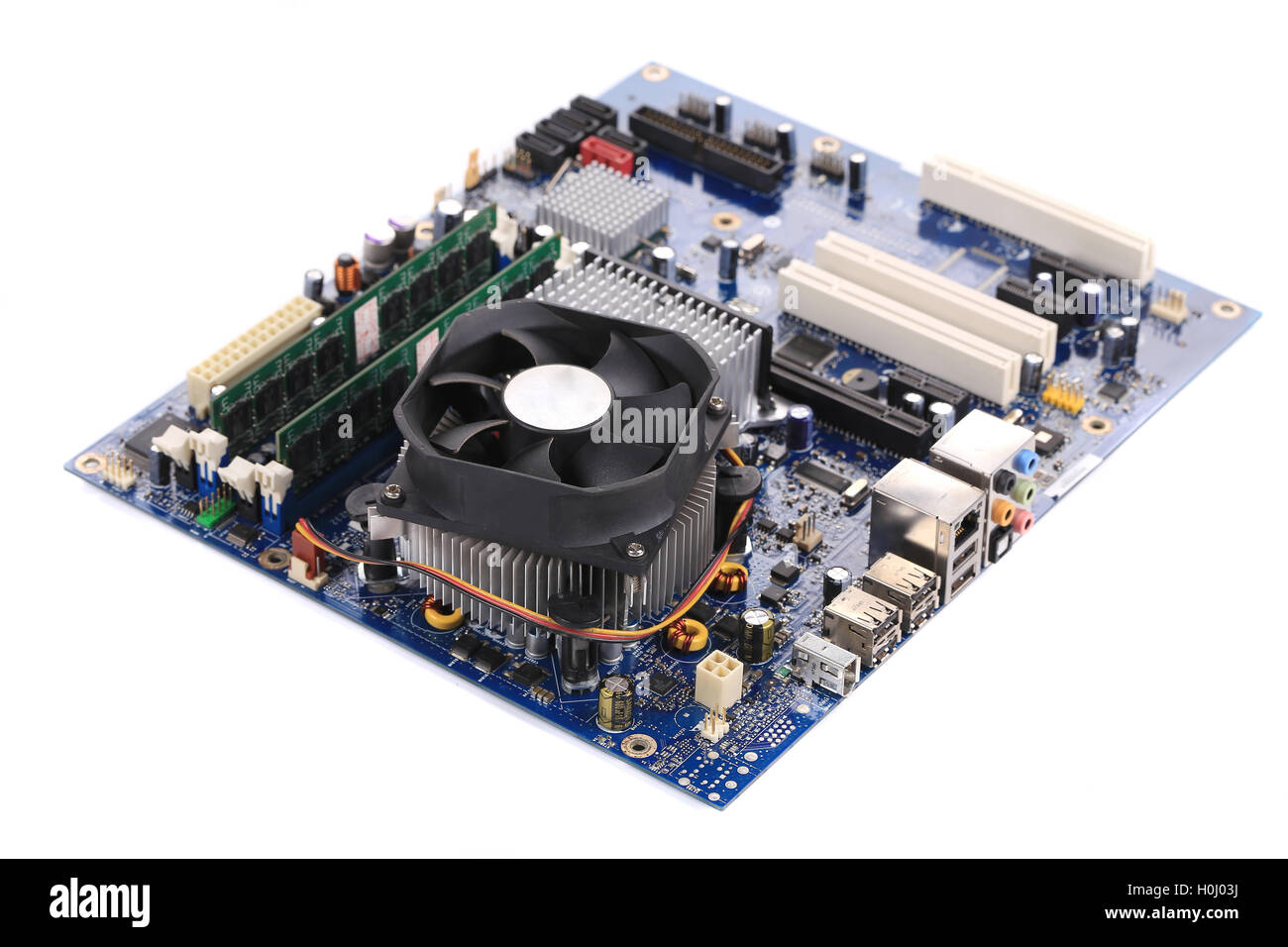 Top view of motherboard Stock Photo - Alamy