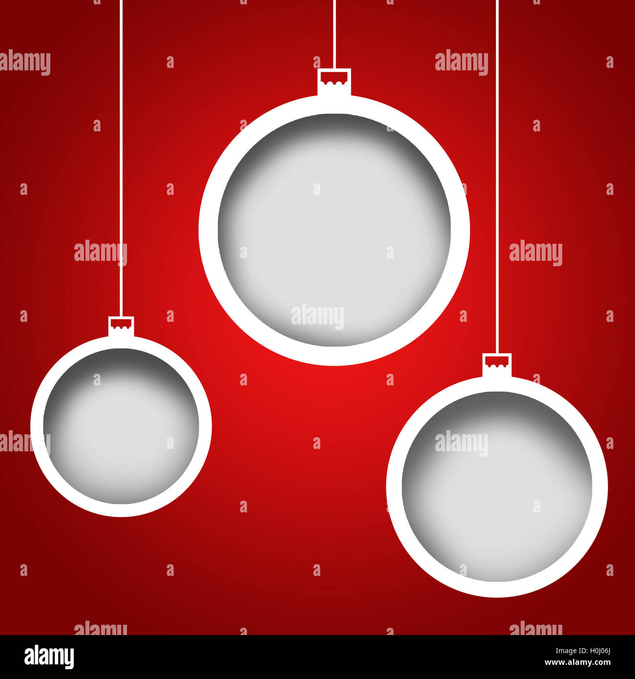 White christmas balls Stock Photo - Alamy