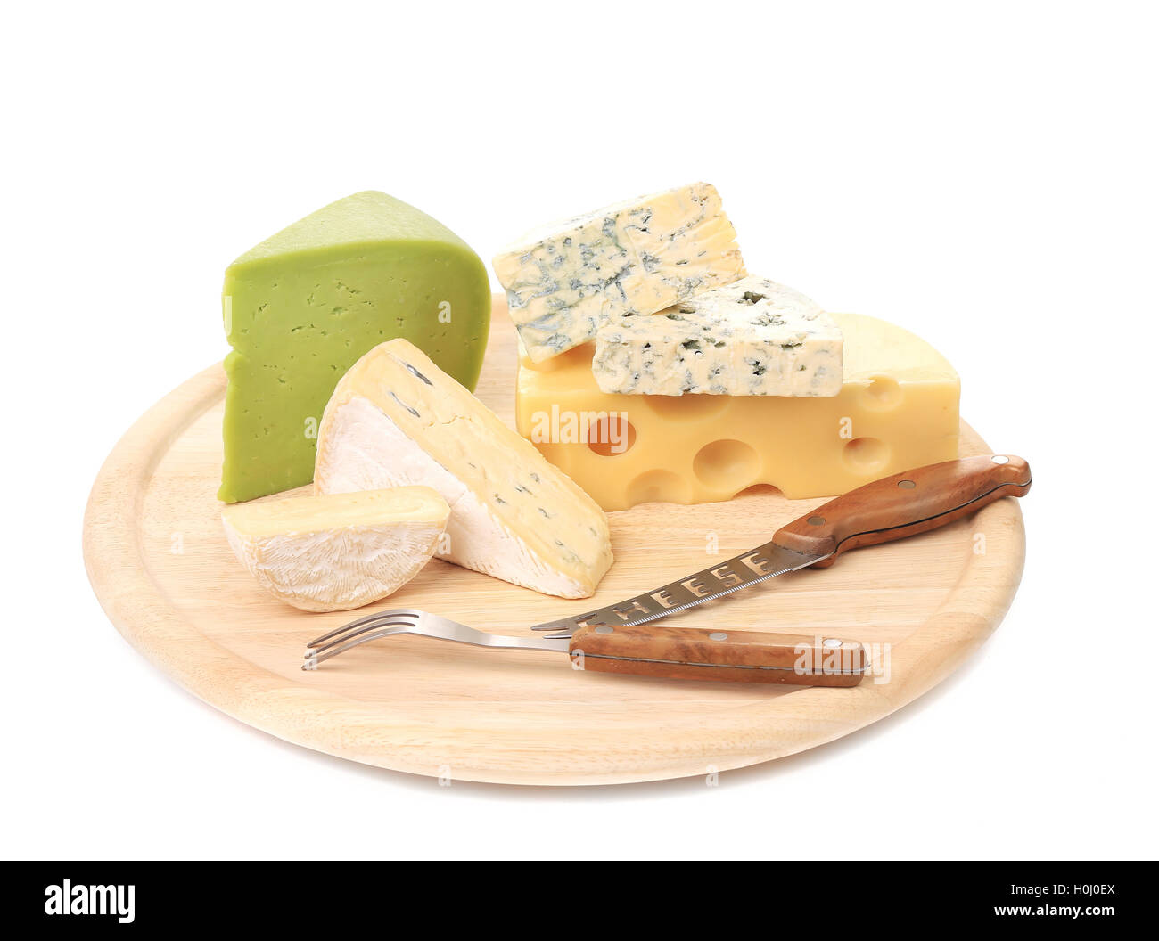 Group of french cheeses Cut Out Stock Images & Pictures - Alamy