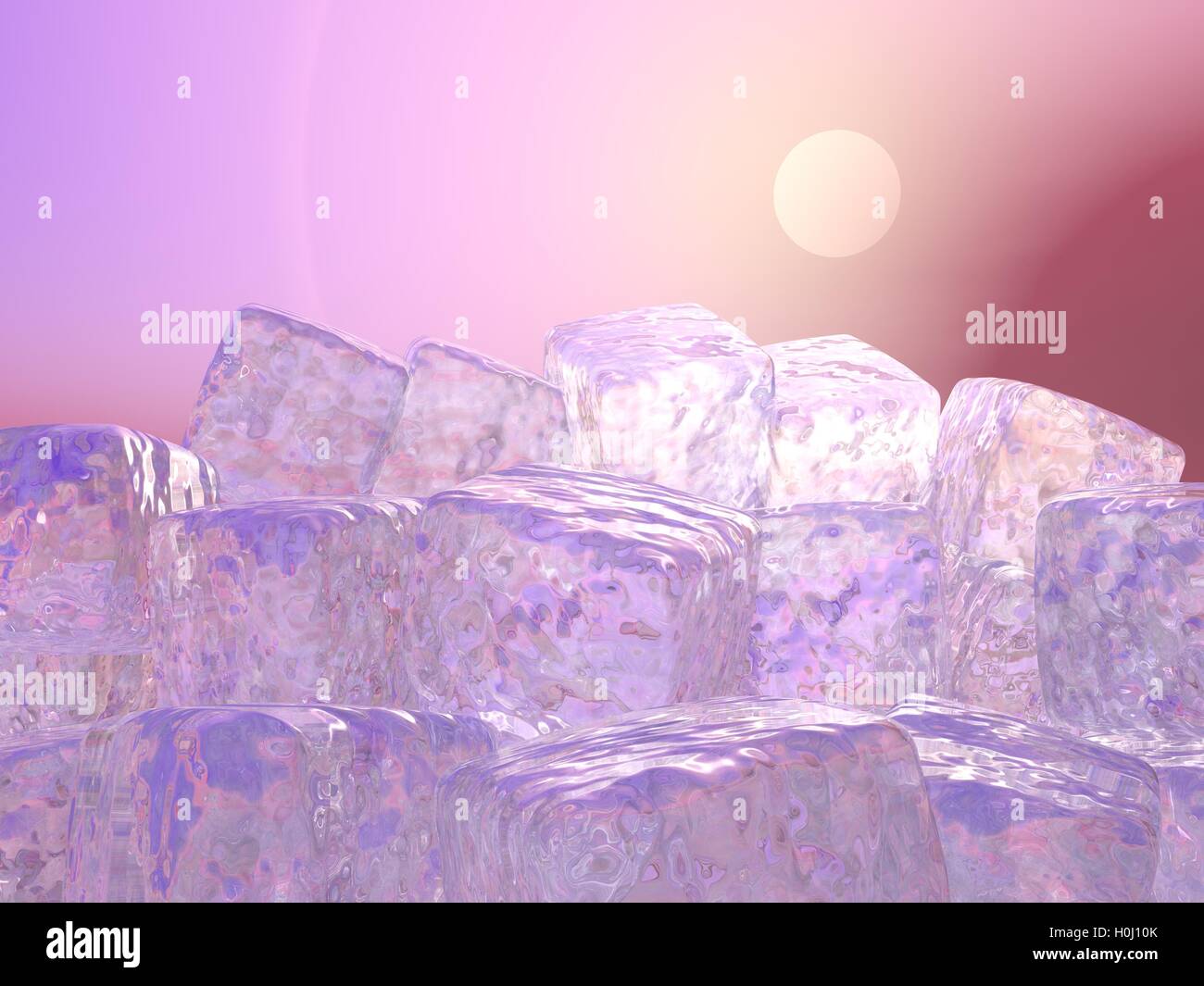 Melting ice cube sunset hi-res stock photography and images - Alamy
