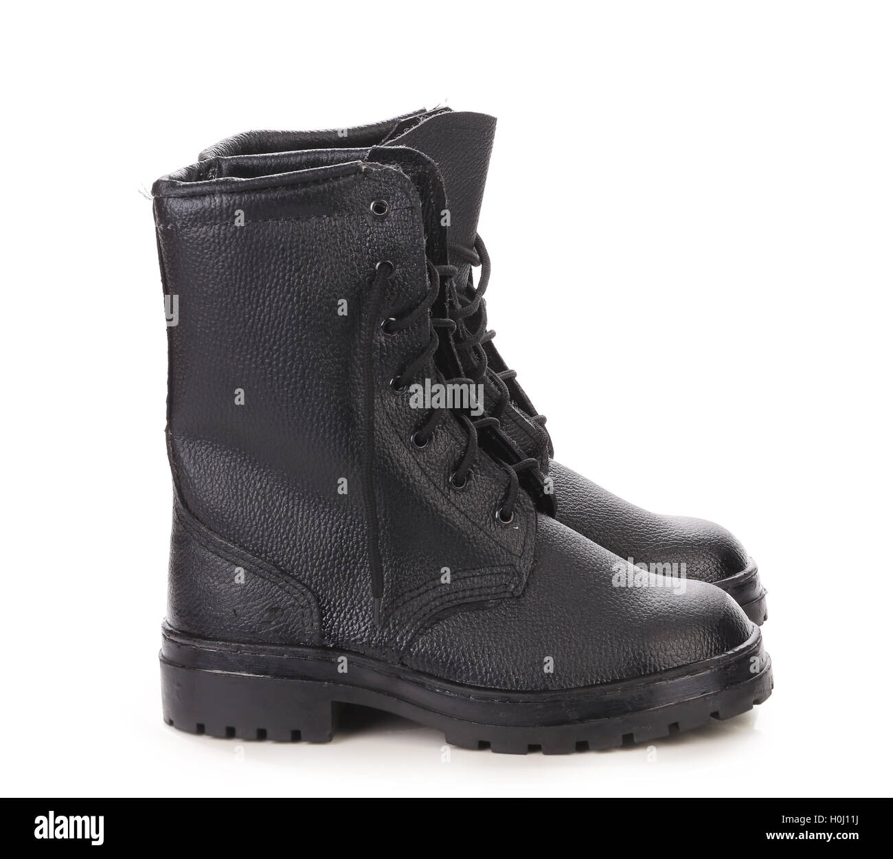 Pair of working boots Stock Photo - Alamy