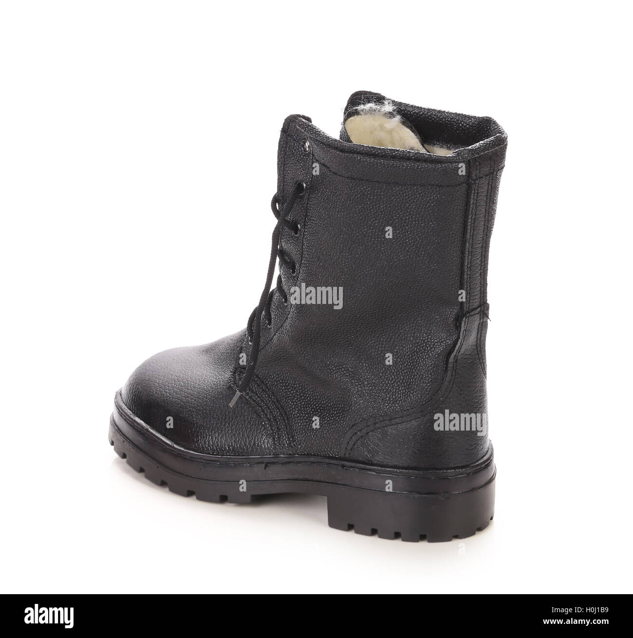 Side view of leather man's boot Stock Photo - Alamy