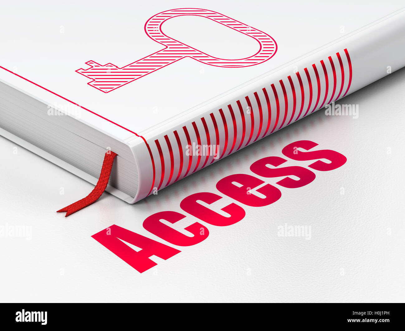 Security concept: book Key, Access on white background Stock Photo - Alamy