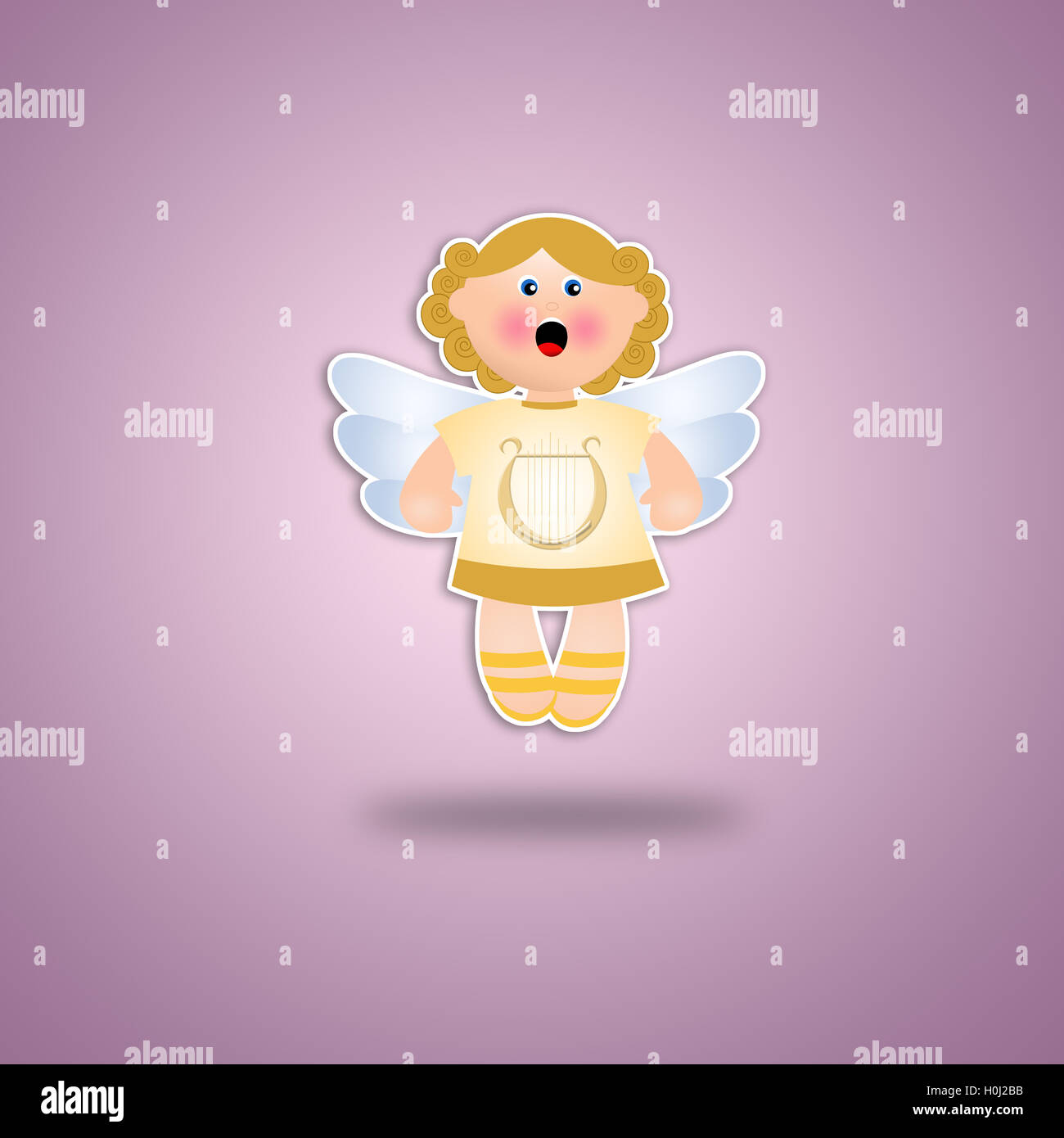 Angel cartoon card hi-res stock photography and images - Alamy