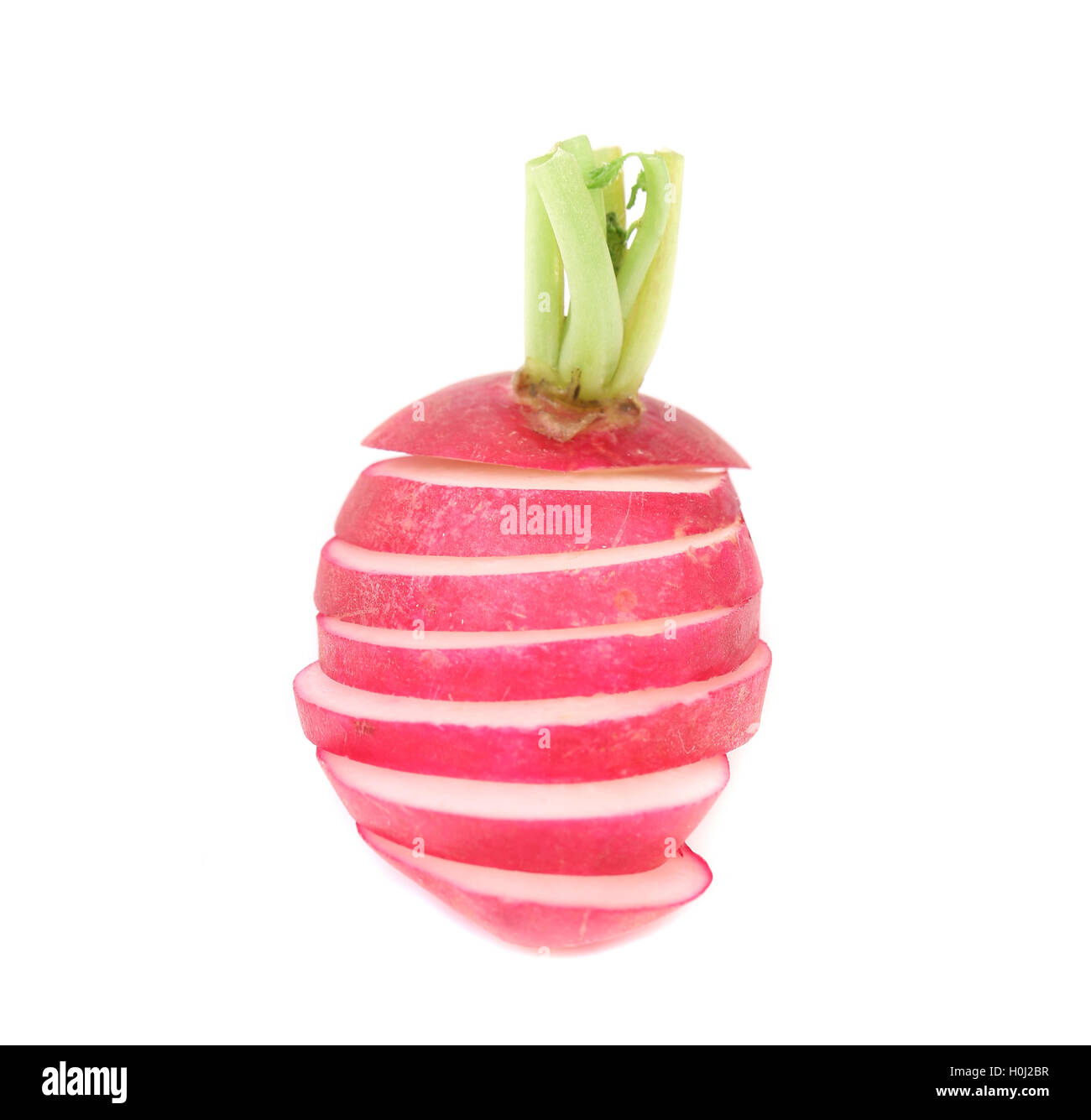 Vertical lined radish slices Stock Photo - Alamy