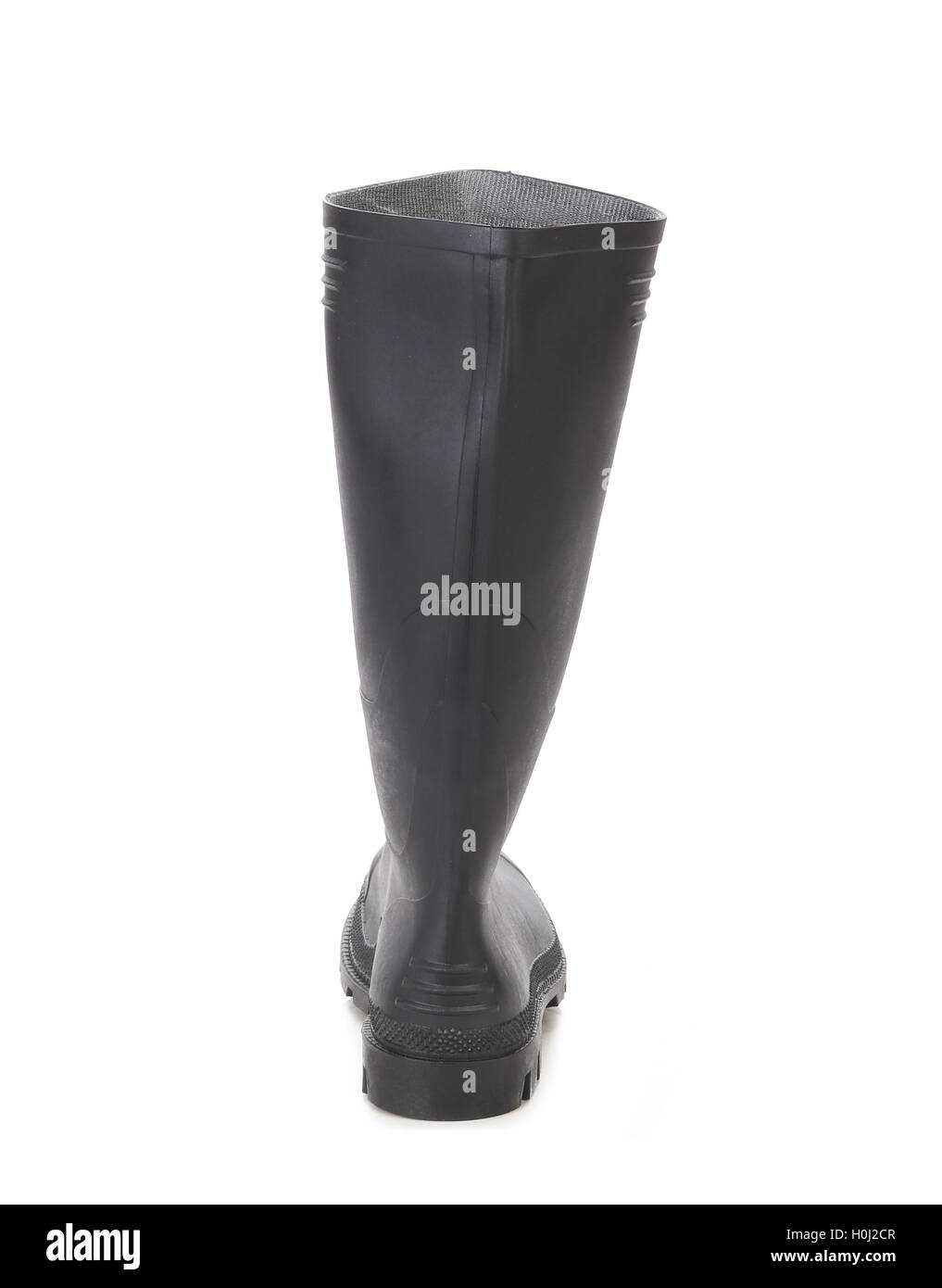High rubber boot black color Stock Photo - Alamy