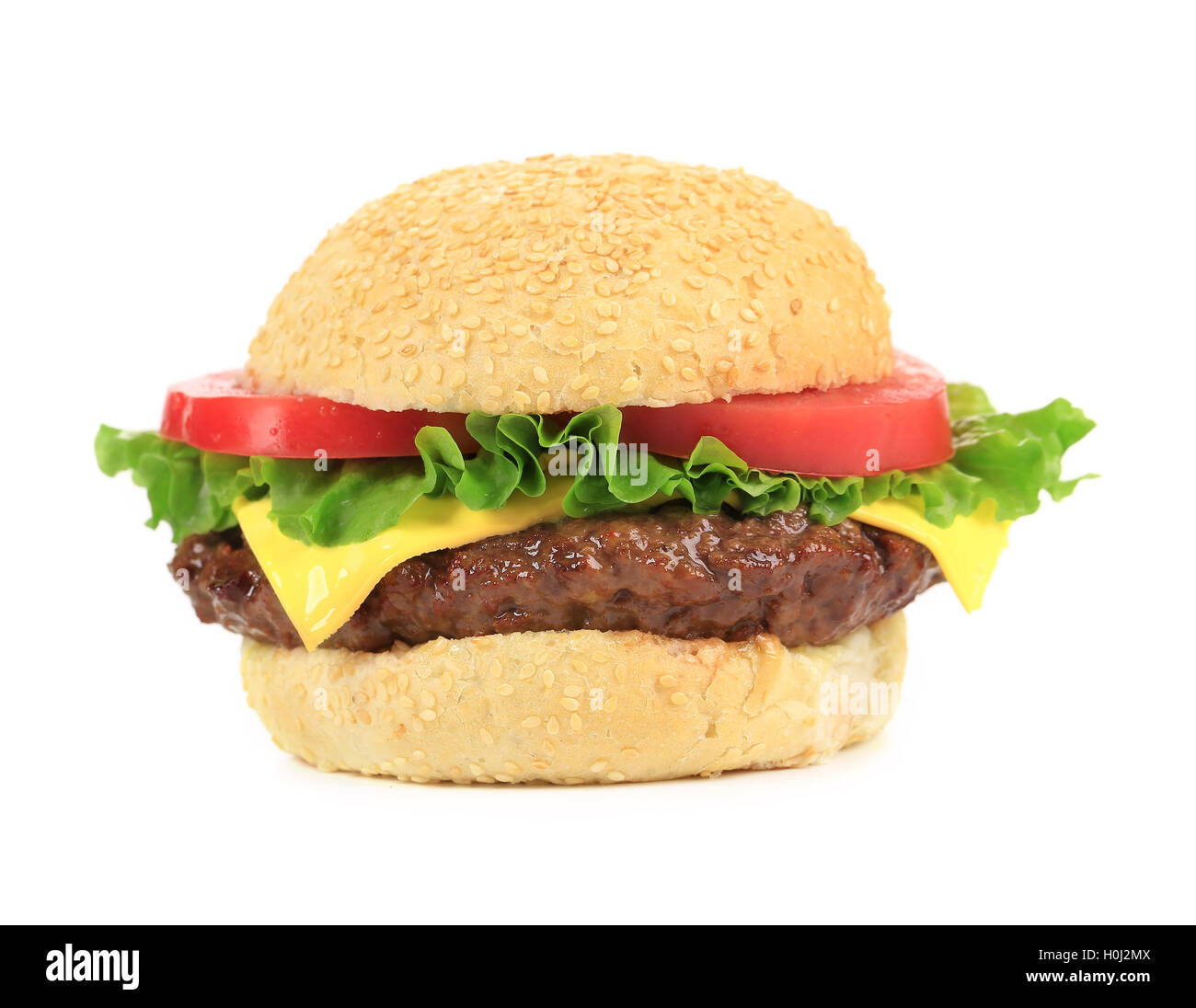 Appetizing fast food hamburger Stock Photo - Alamy